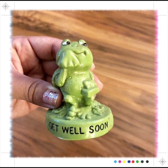 Vintage | Other | 97s Vintage Get Well Soon Gift For Frog Lover Kitchy ...